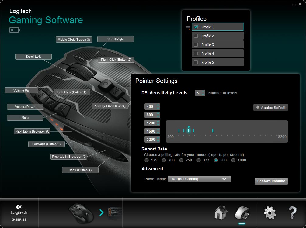 Logitech G 700 S Wireless Gaming Mouse Black : Amazon.fr: Computers