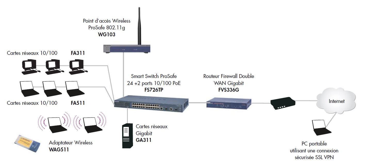 Netgear Prosafe WG103-100PES Point d'Acces Wireless 802.11 g: Amazon.fr: Informatique