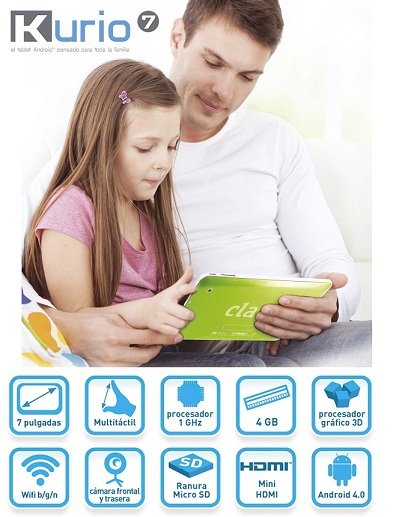 Cefatronic 074 - Tablet Clan TV de 7" (4 GB de Memoria, Doble cámara ...