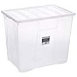EXTRA LARGE CLEAR PLASTIC STORAGE BOX WITH LID 133 LITRE: Amazon.co.uk ...