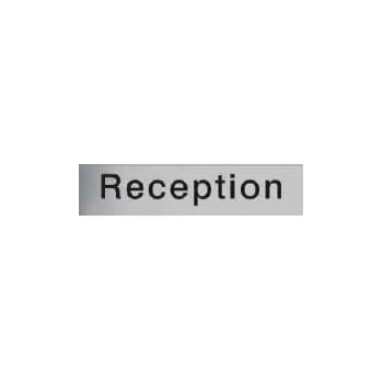 Aluminium Reception Sign | 200 x 50mm | Self Adhesive Fixing | Made in ...