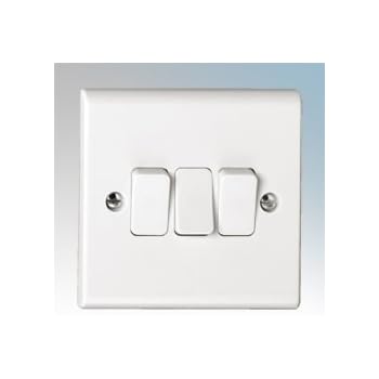 Deta S1205 Slimline Triple Light Switch 3 Gang 1 or 2 way 10amp SP ...