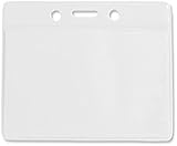 2 Pcs Vertical Clear Plastic ID Badge Card Holder w Lanyard Neck Strap ...