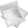 SIM GOLD LEAF 10 feuilles d'argent pur ALIMENTAIRE 100% COMESTIBLE 40mm ...