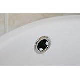 2 Bathroom Sink Basin Chrome Overflow Round Cover Trim Tidy x2 : Amazon ...