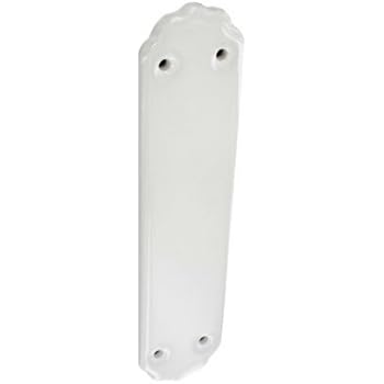 White and gold ceramic door finger plate with screws: Amazon.co.uk: DIY ...