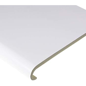 260mm White UPVC Bullnose Window Board/Cill Cover 1.25m Long 9mm Thick ...