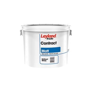 Leyland Trade Contract Matt - Brilliant White - 10L: Amazon.co.uk: DIY ...