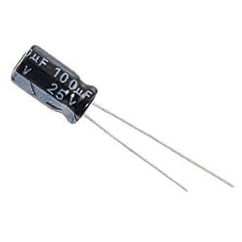 ElectroBot Electrolytic Capacitor 100 Micro Farad 25 Volt, 25 Piece ...