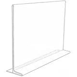 Displaypro A4 Clear Landscape Double Sided Acrylic Menu Desktop Counter ...