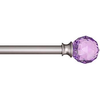 AmazonBasics Decorative 1,6 cm Curtain Rod with Round Finials - 218 cm ...