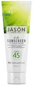 Jason Sun Kids Sunscreen. Hypoallergenic Water Resistant, SPF 45, 113g ...
