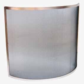 Curved Fire Guard - Silver 610 x 660: Amazon.co.uk: Kitchen & Home