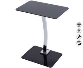 Levv Square Glass Laptop Table – Office Essentials