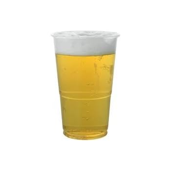 Choice Dining Pack of 50 Strong Plastic Pint Glasses Disposable Beer ...