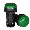 Esbee (L&T) Green Pro LED Indicator lamp 240V AC 22MM panel mount Pack ...