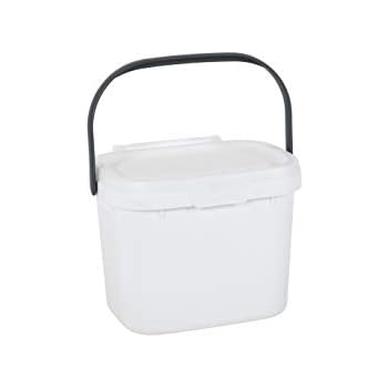 Addis Everyday Kitchen Food Waste Compost Caddy Bin, 4.5 Litre, White ...