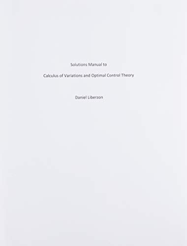 Calculus of Variations & Optimal Control: Amazon.co.uk: Liberzon ...