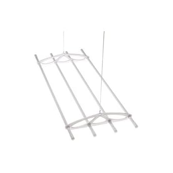 Ceiling Mounted Laundry Hoist Eric 100x50cm, Ceiling Airer in White PVC ...