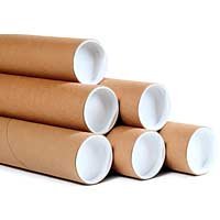 Davpack 25 X Medium Duty Cardboard Postal Tubes With Plastic ...