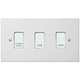 Customised Grid Switch Kitchen Control Panel - 4 Gang (White) : Amazon ...