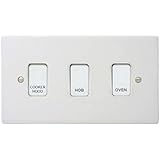 Customised Grid Switch Kitchen Control Panel - 4 Gang (White) : Amazon ...