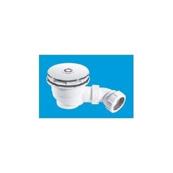 McAlpine ST90CP10 90mm Shower Trap Chrome Plated Plastic, White: Amazon ...