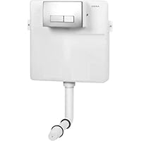 CERA Chevron Concealed Tank with KNOB Fitting Dual Flush Tank (White 8 ...