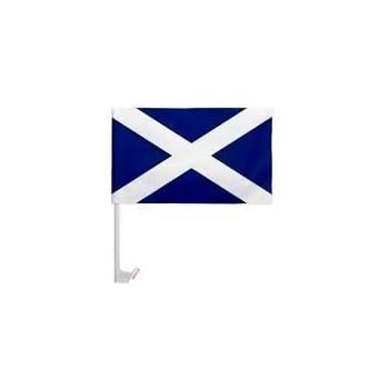 SCOTLAND CAR FLAG Pack of 2 - St. ANDREWS CROSS - SCOTTISH SALTIRE FLAG ...