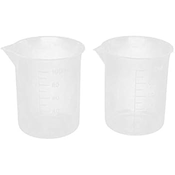 100ml Clear Plastic Liquid Measuring Cup-Small Transparent Medicine Lab ...