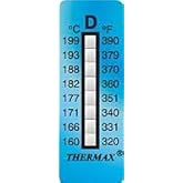 Thermax Temperature Indicating Label Strips, 8 Level, 71 Deg C to 110 ...