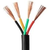 Polycab PVC Insulated 4 Core Copper Cable 4 Sq mm Wire (Black) : Amazon ...