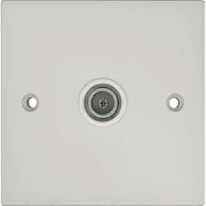 Single Screened TV Aerial Outlet Wall Plate: Amazon.co.uk: Electronics