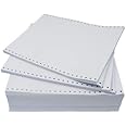 Dot Matrix Printer Paper 10"x12",1 Part 1000 Continuous Sheets 60 GSM ...