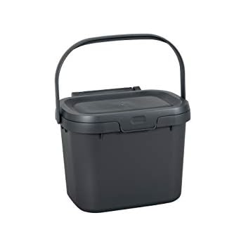 Addis 2.5 Litre Kitchen Compost Caddy, White/Grey, 2.5L: Amazon.co.uk ...