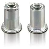 50 INSERTI FILETTATI M8 IN ACCIAIO A TESTA CILINDRICA LUNG. 17,5 mm ...