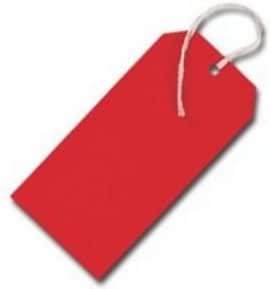 50 Pack - 120 x 60mm Red Coloured Strung Tags : Amazon.co.uk ...