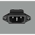 AC 250V 10A IEC 320 C14 Panel Mount Plug Adapter Power Connector Socket ...