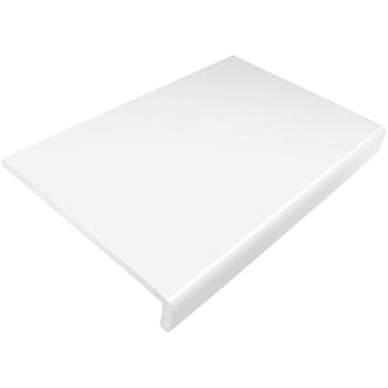260mm White UPVC Bullnose Window Board/Cill Cover 1.25m Long 9mm Thick ...