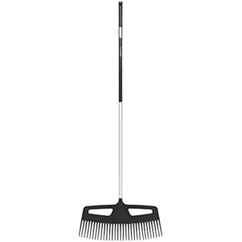 Fiskars Ergonomic Rake for Lawn and Leaves, 29 prongs, Length: 58 cm ...