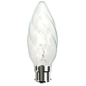 Crompton 60W Twisted Candle (46mm) BC/B22 - Clear Light Bulb: Amazon.co ...