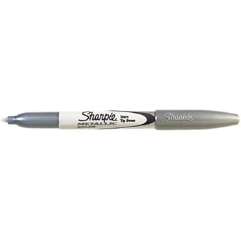 Sharpie metallic silver colour ink permanent marker pen - fine point ...