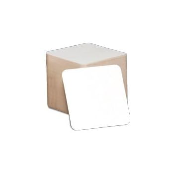 Qty 50 Plain White Square Coasters by Dpnamron: Amazon.co.uk: Kitchen ...