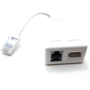 BT Telephone ADSL Filter Adapter / 1x BT Male - 1x BT Female & 1x RJ11 ...