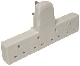 EUROSONIC 4 Way Multi Socket Extension Plug In Adaptor Adapter 4 Gang ...