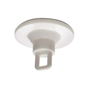 12 x Round Adhesive Rotating Ceiling Button with Swivel Eyelet, 38mm ...