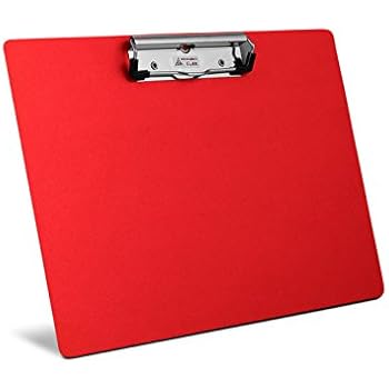 Clam Clipboard with, A4 Landscape. Colour: Red: Amazon.co.uk: Office ...