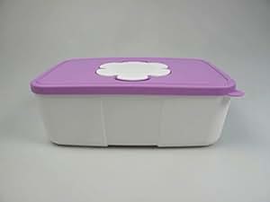 TUPPERWARE Boîte à lingettes 1,5 L blanc pourpre: Amazon.fr: Cuisine ...