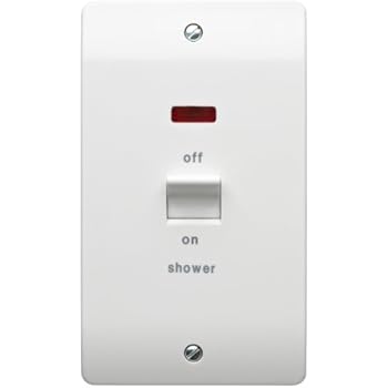 MK K5215WHI 50 amp 2-Gang Double-Pole Switch and Neon: Amazon.co.uk ...