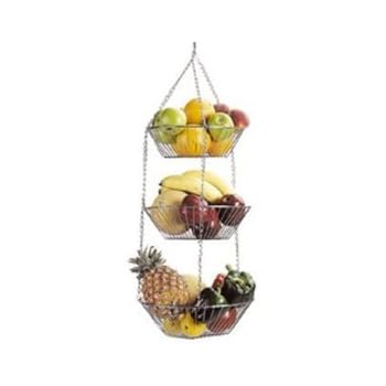 Chrome Plated 3 Tier Hanging Vegetable Fruit Rack Storage Hanging ...
